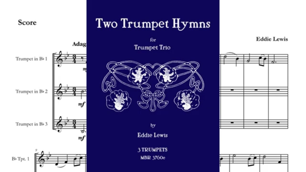 Trumpet Trio: Two Trumpet Hymns by Eddie Lewis - YouTube