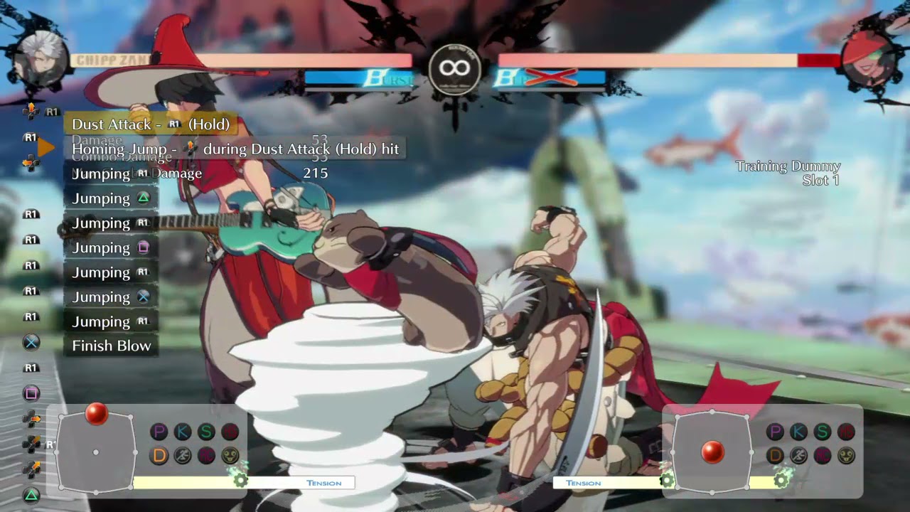 Guilty Gear Strive - Chipp Zanuff optimal dust combo - YouTube