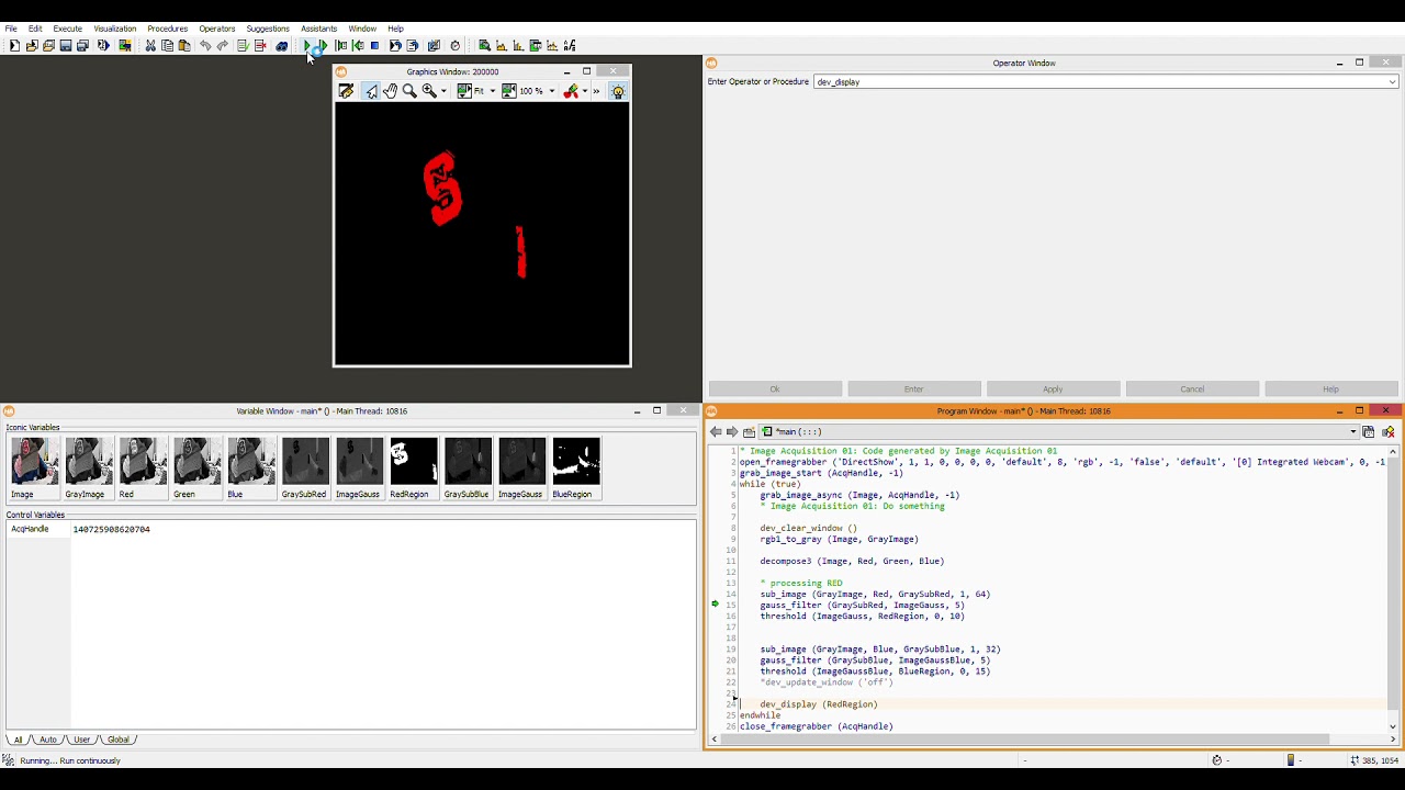 Computer Vision - Halcon HDevelop simple color detection - YouTube