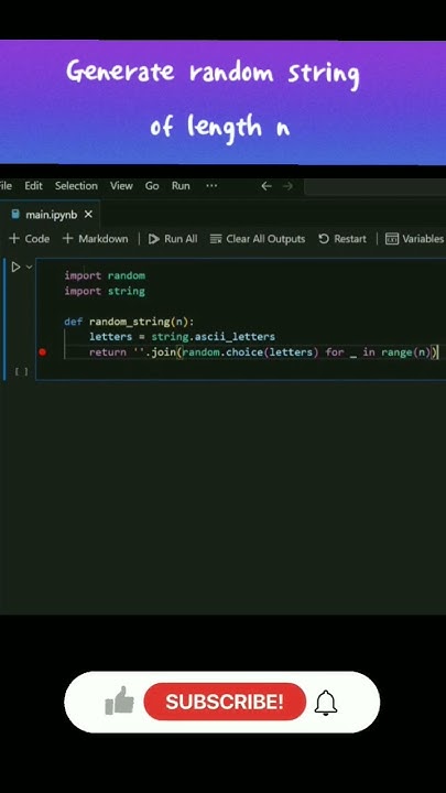 generate random string using python module...#string#trending # ...