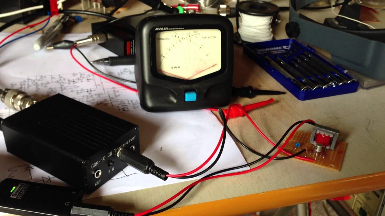 CRK-10 CW transceiver Feld Hellschreiber interface - YouTube