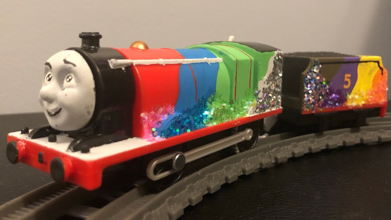 Trackmaster rainbow James custom - YouTube
