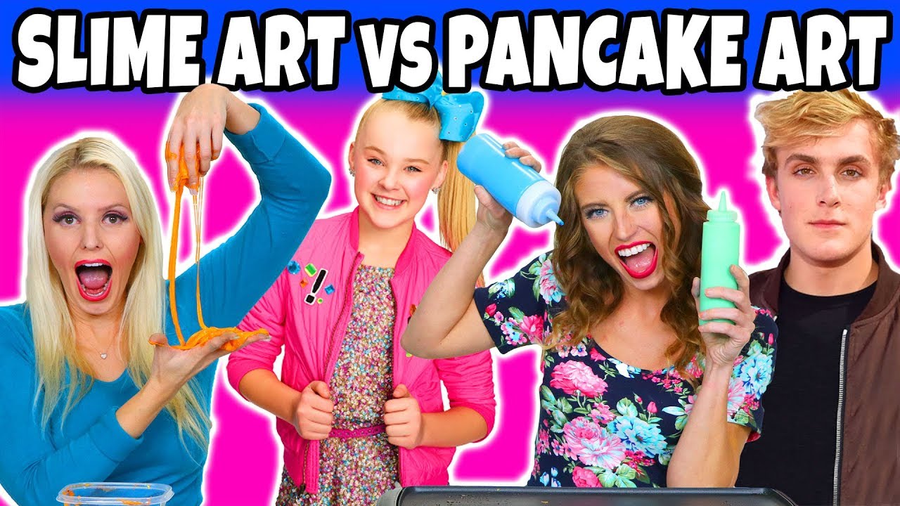 Slime Art vs Pancake Art Challenge. We Try Art of YouTubers Totally TV ...
