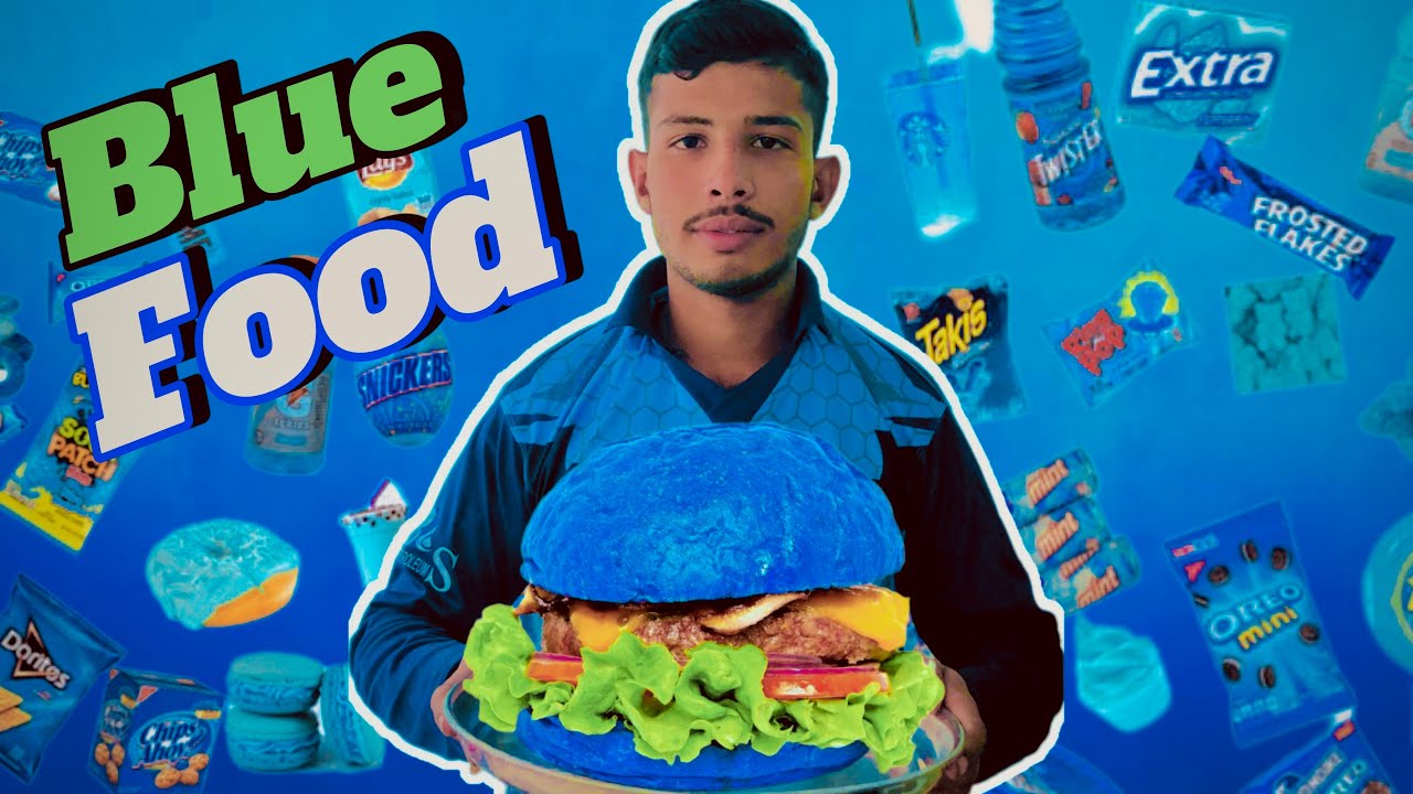 BLUE FOOD ONLY CHALLENGE |Eating only Blue Food For 24 Hours challenge ...