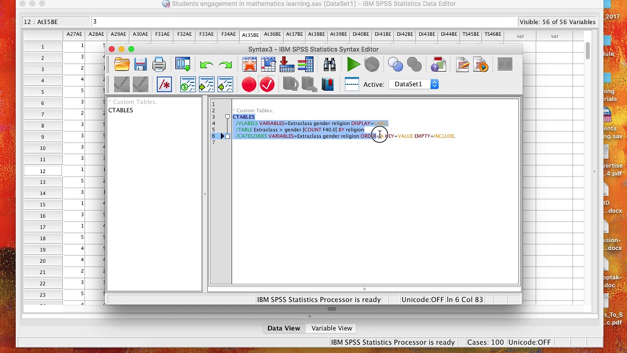 Pivot table in SPSS Durga - YouTube