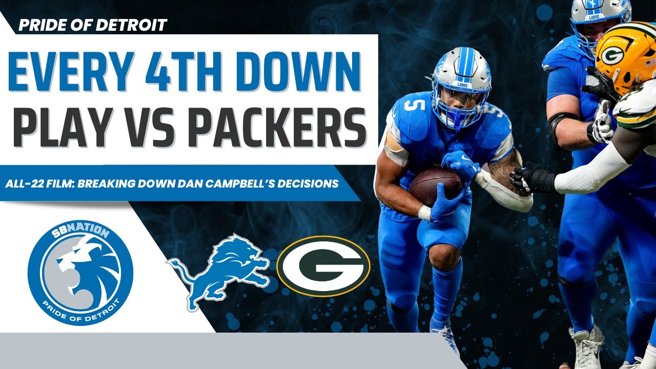 BONUS Film Breakdown: Every 4th Down Play from Lions vs Packers - YouTube