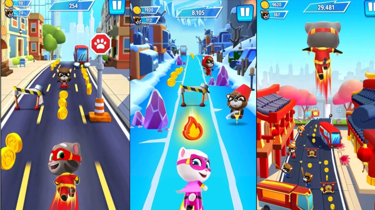 Talking Tom Hero Dash: Lightning-Fast Heroic Run! - YouTube