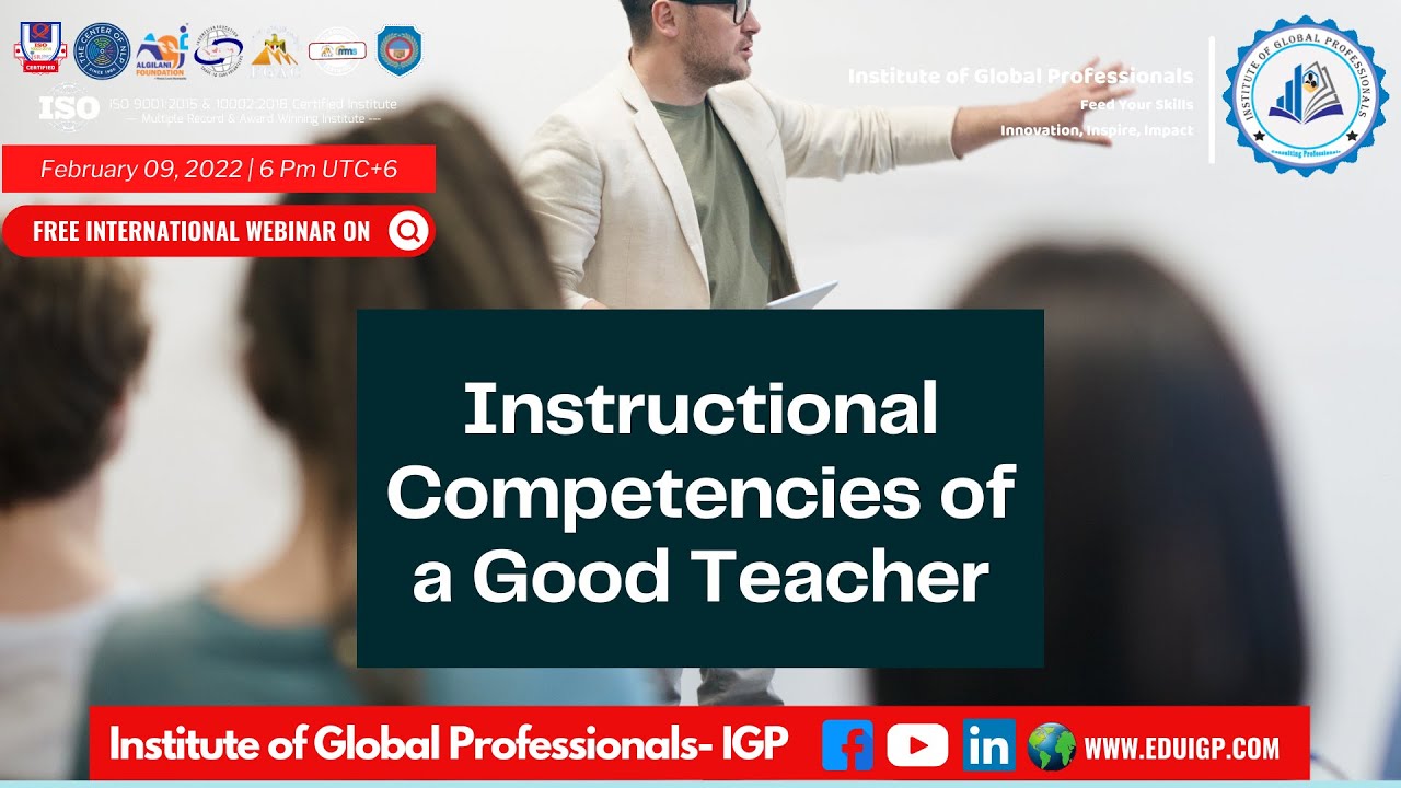Instructional Competencies of a Good Teacher - YouTube