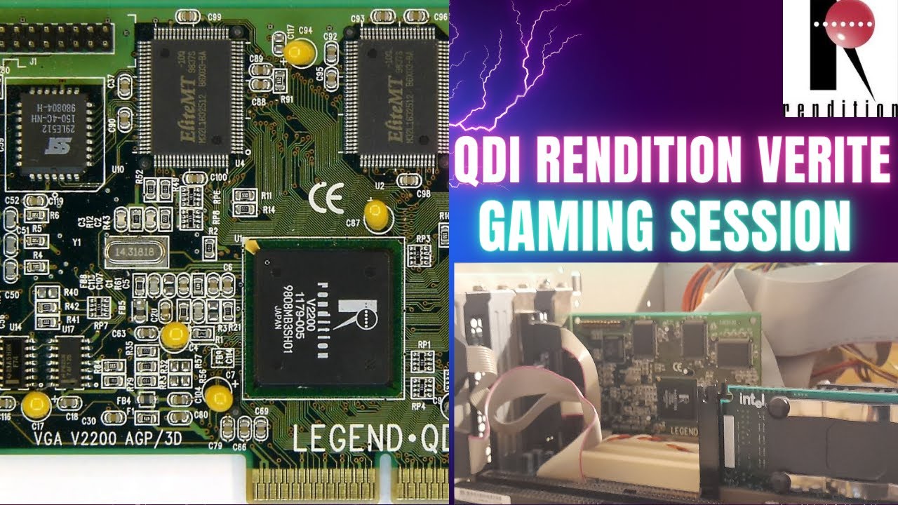 QDI Rendition Verite V2200 AGP - Gaming Session - YouTube