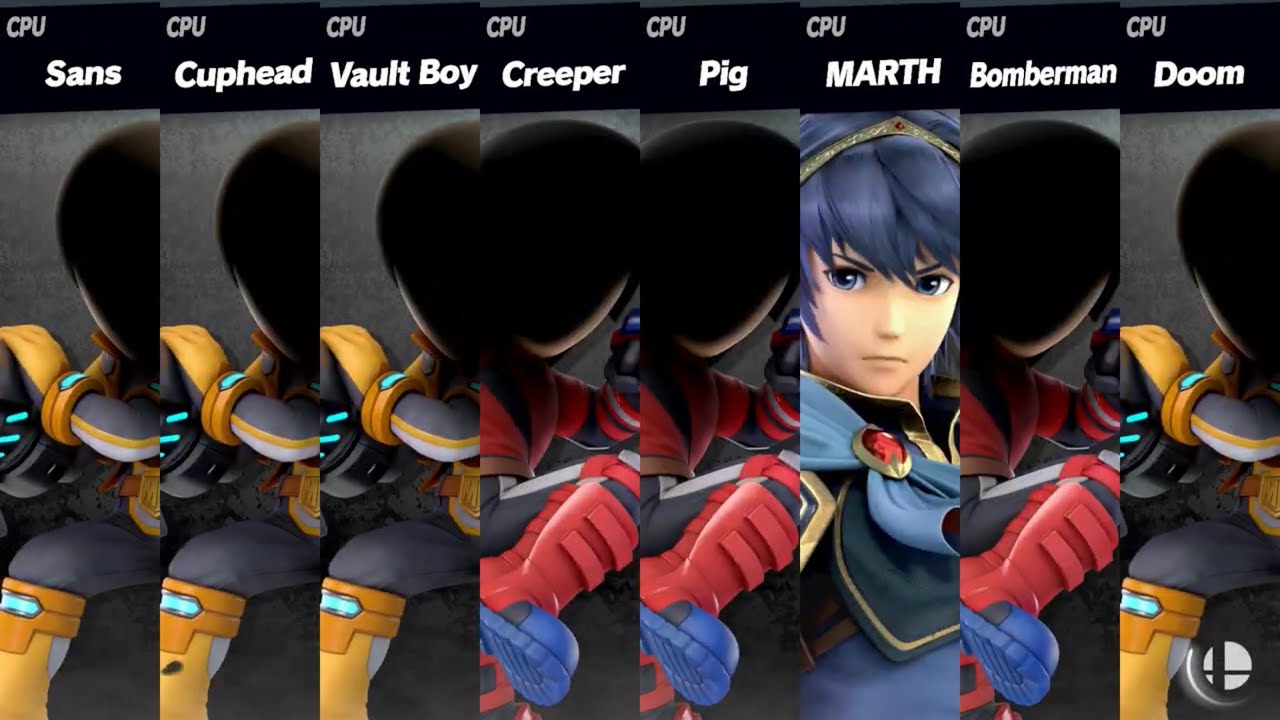 Super Smash Bros. Ultimate - Ultimate Mii Fighters Battle & Marth - YouTube
