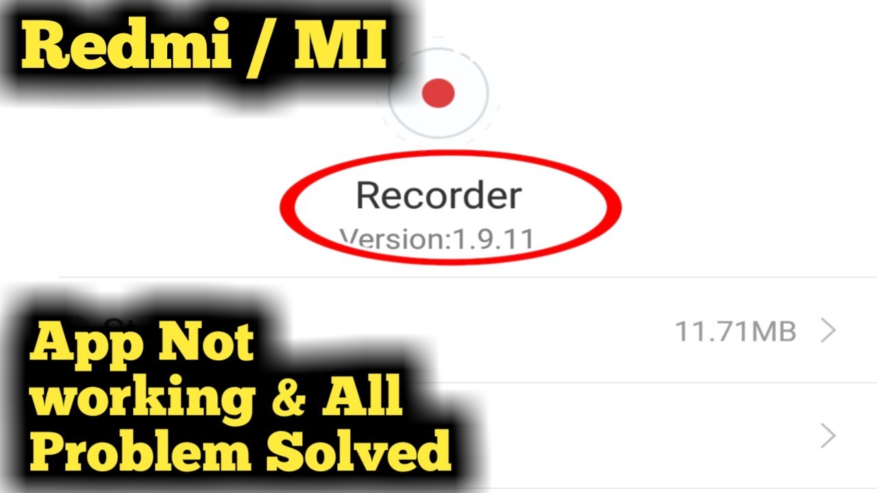 Fix Redmi/Mi Voice Recorder Not Working & All Problem Solved 2023 - YouTube