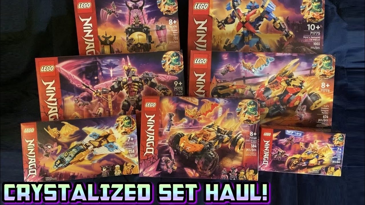 My Ninjago Crystalized Set Haul! 😈 Ft. Waffle the Cat - YouTube