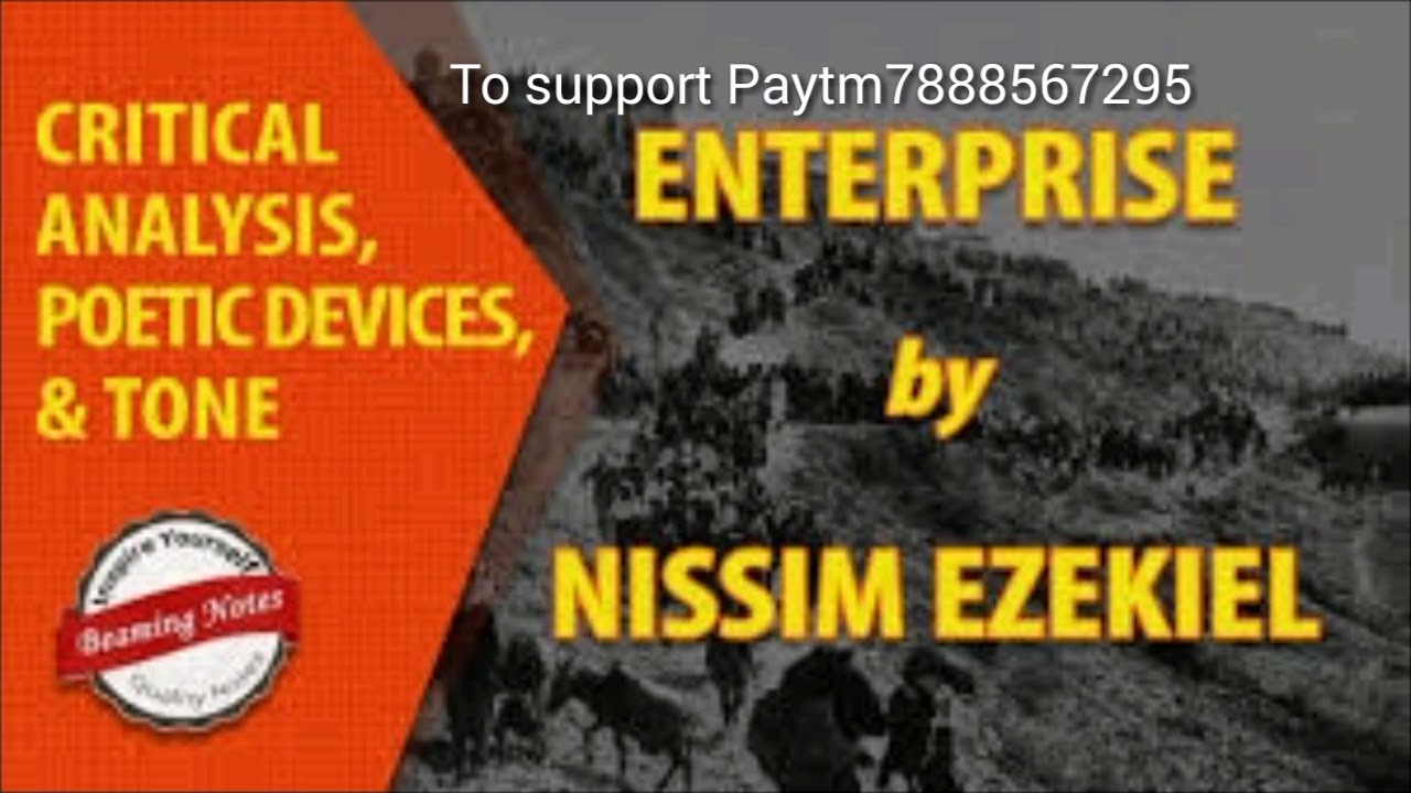 (Hindi) Enterprise Poem by Nissim Ezekiel| Full Explanation | Complete ...