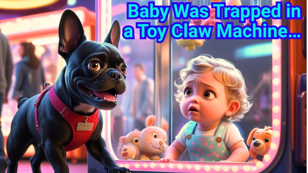Baby Was Trapped in a Toy Claw Machine… Only the Frenchie Noticed! - YouTube