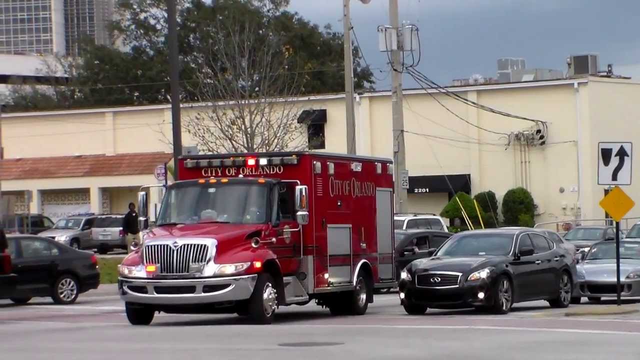 Orlando Fire Department Rescue 1 Spare Responding - YouTube