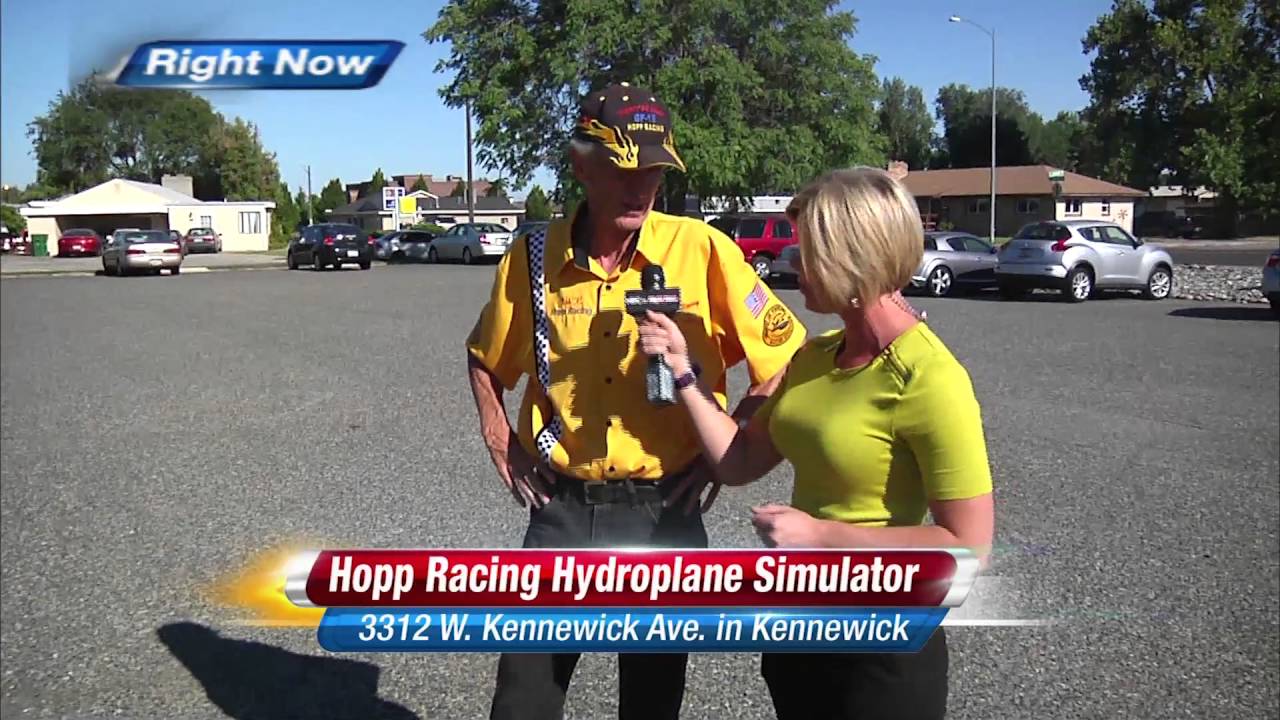 Hopp Racing Hydroplane Simulator stops by KNDU studios - YouTube