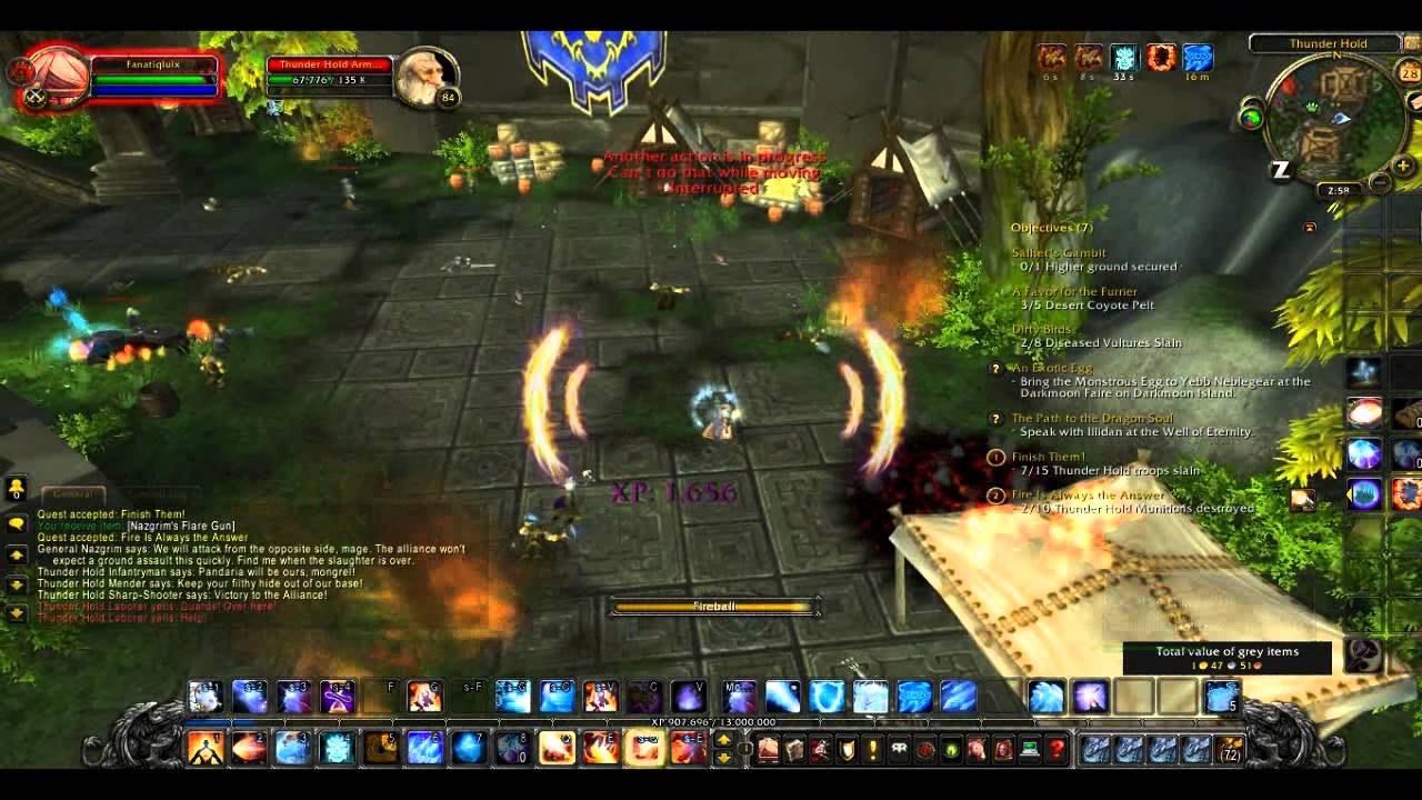 WOW quest [Finish them][Fire is always the answer] - YouTube