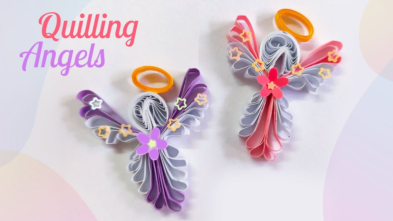 DIY Cute Quilling Christmas Angels 👼 - YouTube