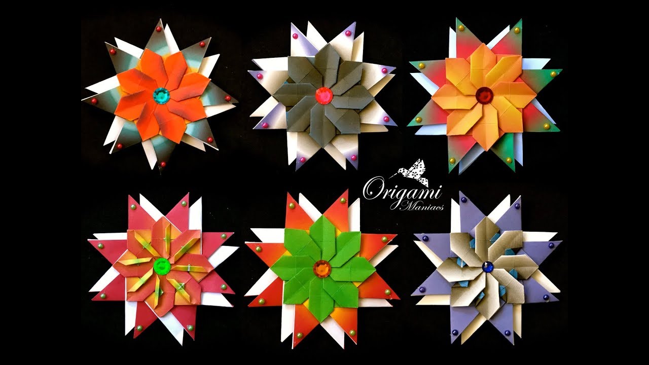Origami Maniacs 371: Mandala Raio de Sol - YouTube