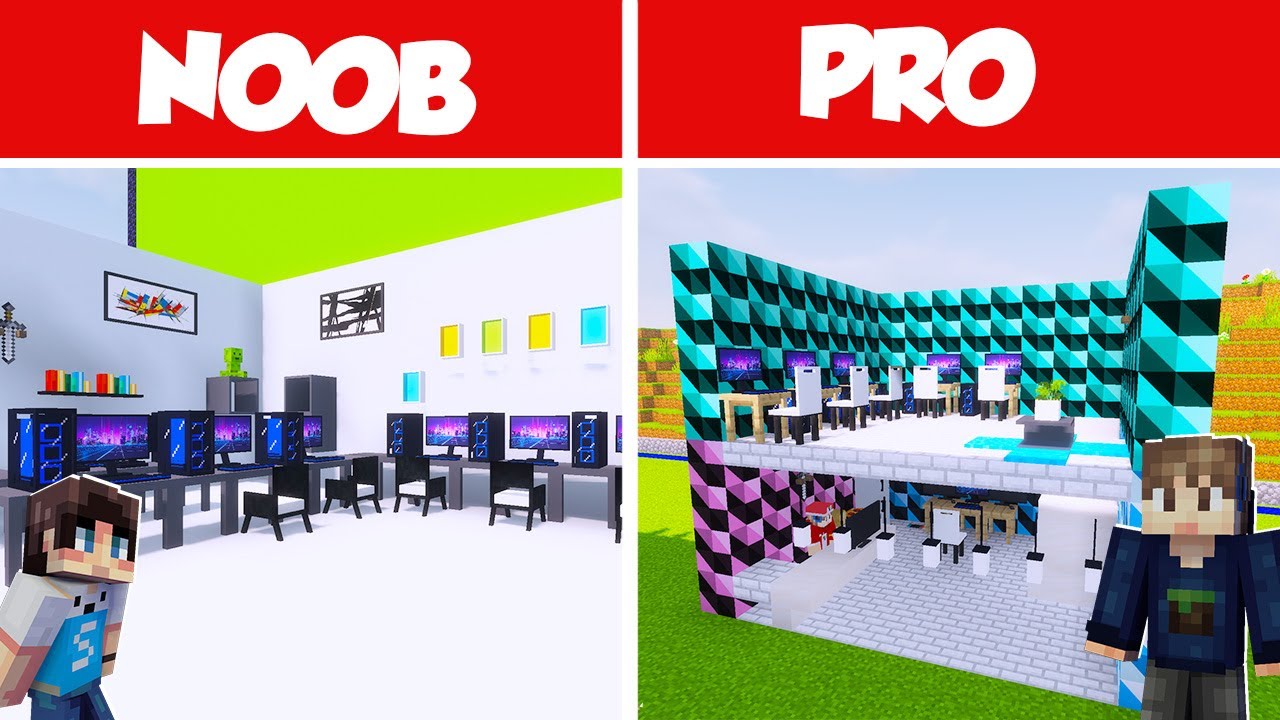 KITA BIKIN WARNET PALING KEREN DI BUILD BATTLE MINECRAFT!!! - YouTube
