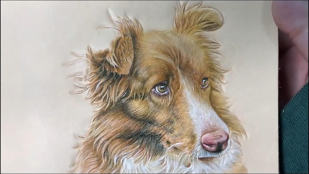 Leather Carving Dog - YouTube