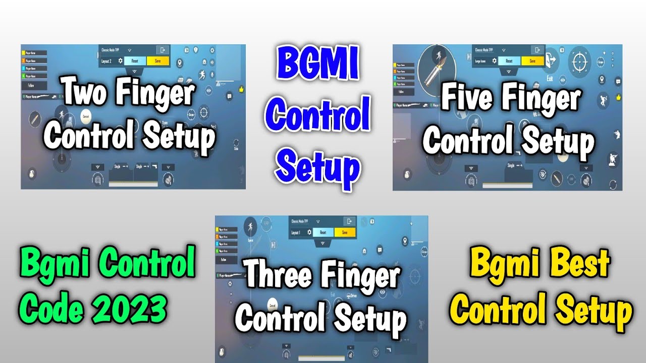 Two Finger Three Finger & Five Finger Control Code Setup BGMI 2023 ...