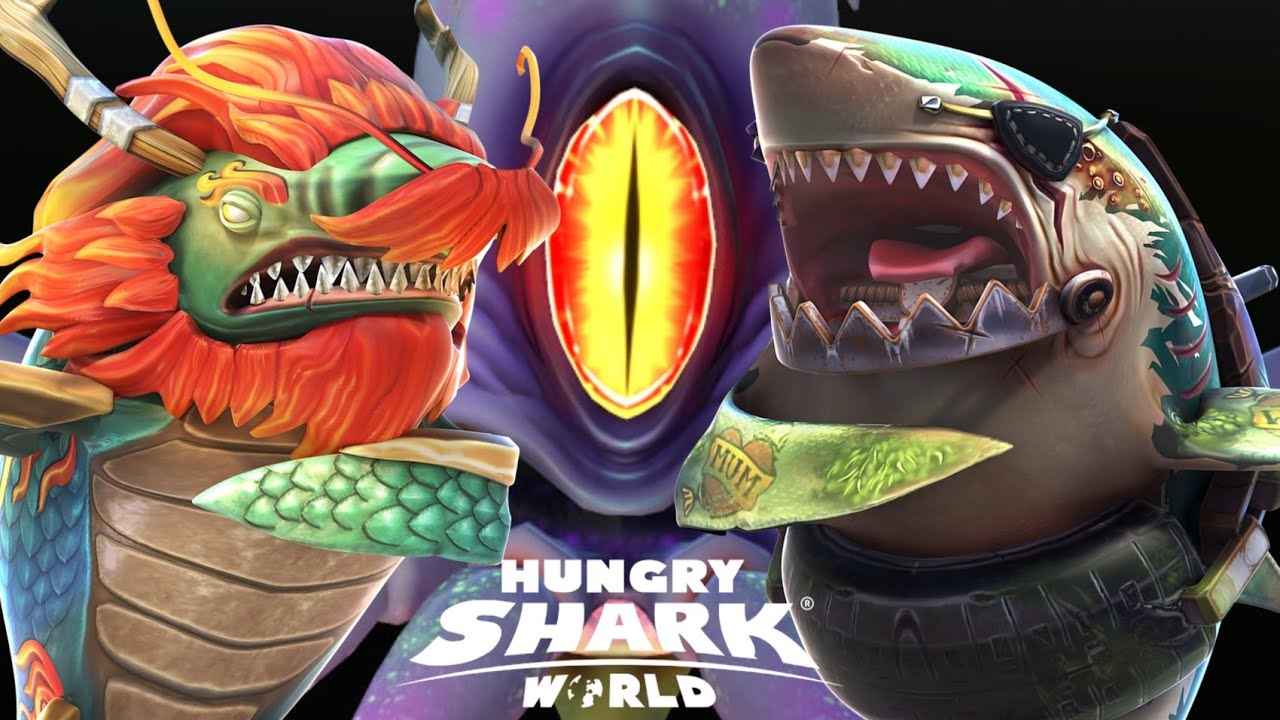 LEGENDARY & VETERANS GREAT WHITE VS COLOSSAL SQUID!!! - Hungry Shark ...