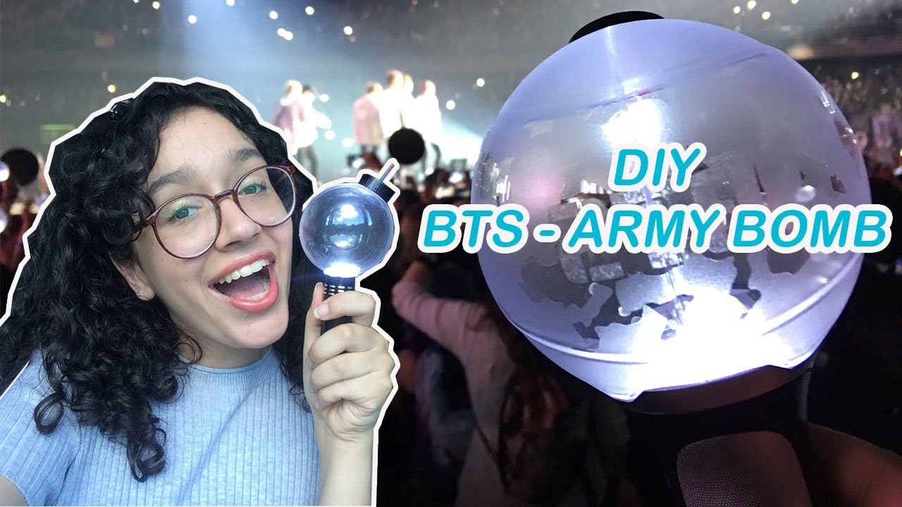 DIY | MINI LIGHTSTICK DO BTS ARMY BOMB - YouTube