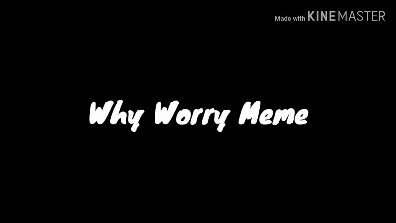 Why Worry [meme] || (ORIGINAL MEME) - YouTube