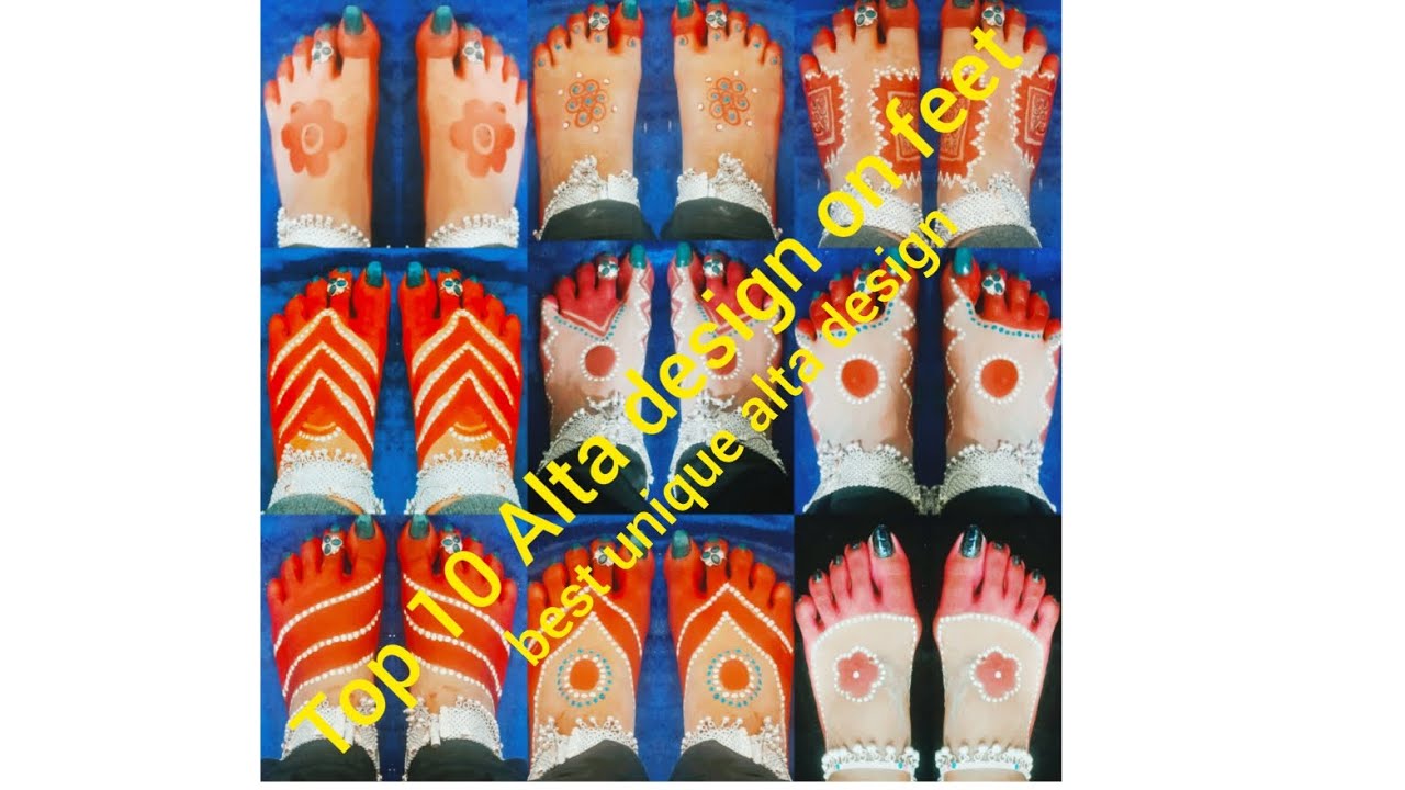 Top 10 Alta design on feet || best unique alta design || alta ka design ...