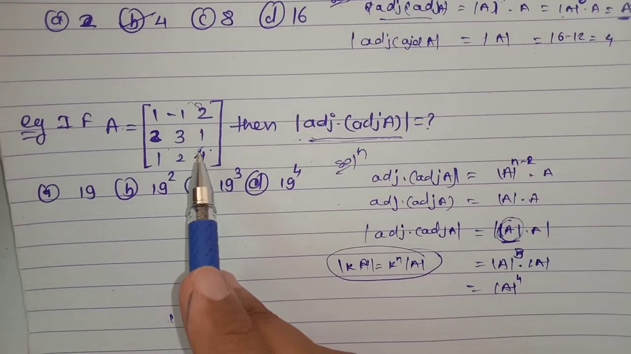 Shortcut Method, Matrices, MHT-CET, JEE, CET, 12th Maths,Shortcut ...