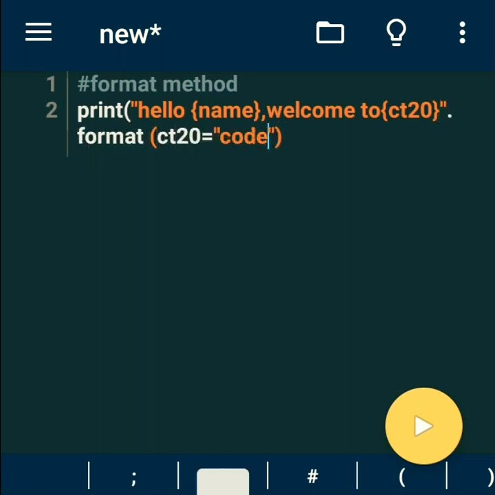 format method in python - YouTube