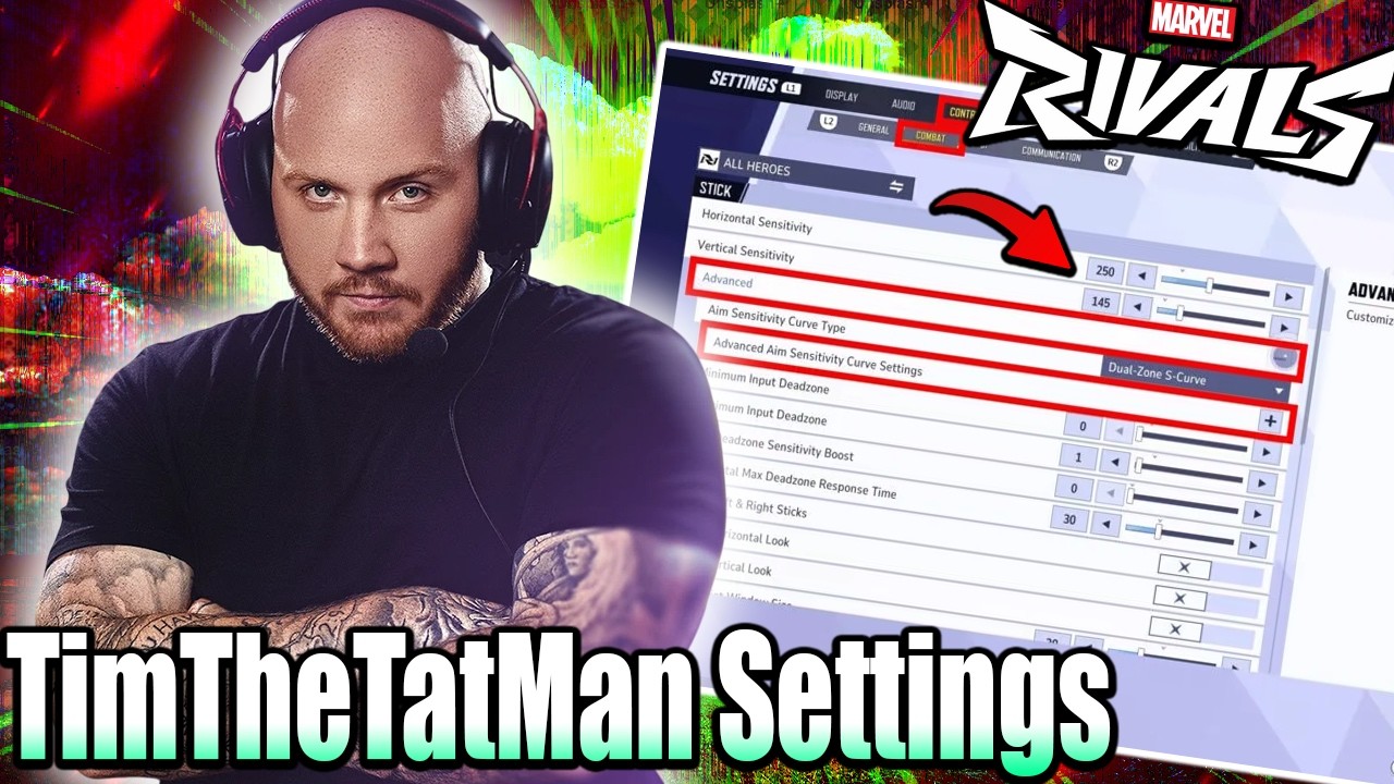 TimTheTatMan Marvel Rivals Settings 2025 - Sensitivity, Dpi, Crosshair ...
