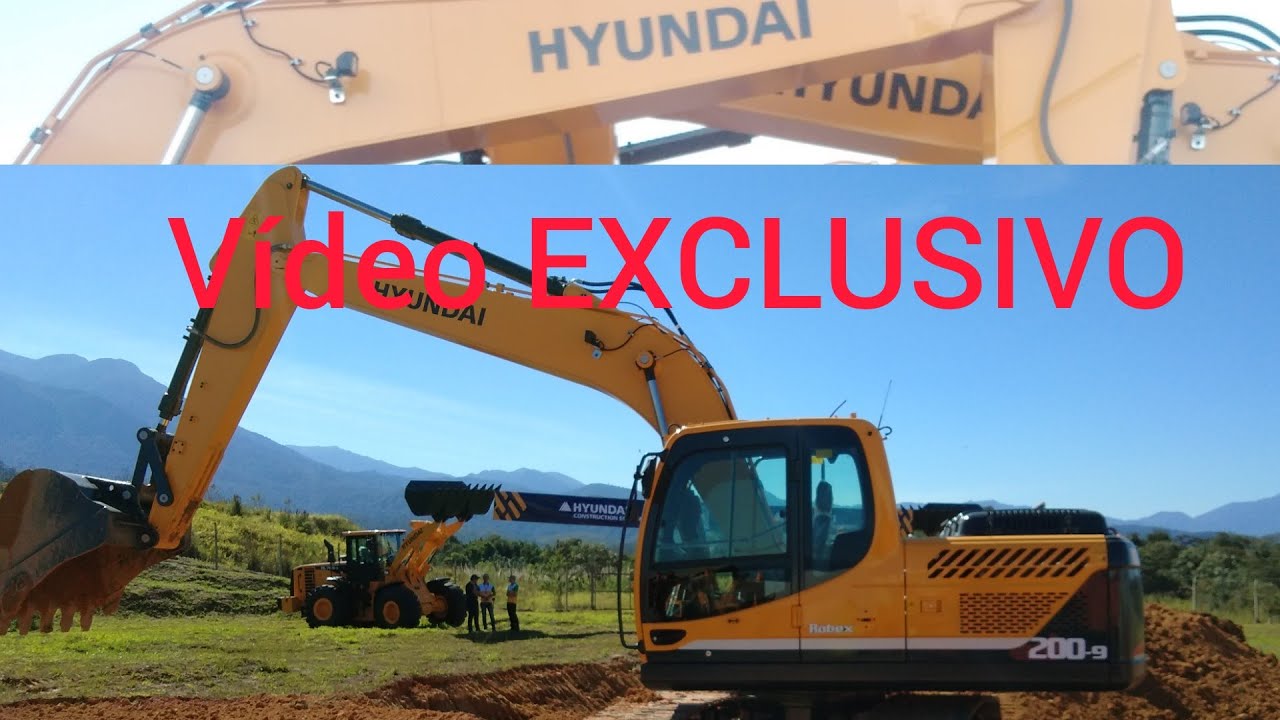 Escavadeira Hyundai R200 lançamento operador capixaba - YouTube