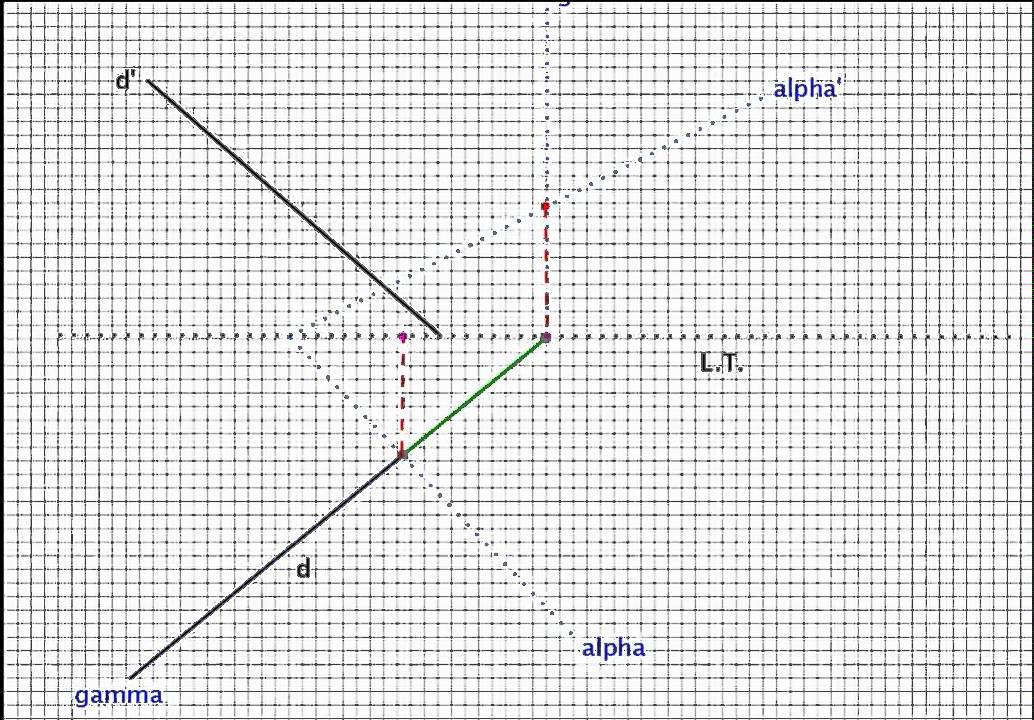 Monge (Descriptive) Geometry: finding the piercing point of a line in a ...