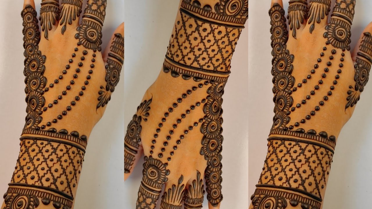 Simple mehndi designs for back side | Eid mehandi ka design | mehandi ...