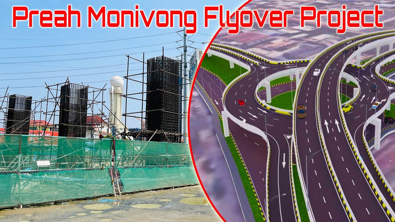 New Flyover Bridge Preah Monivong Construction Update - YouTube