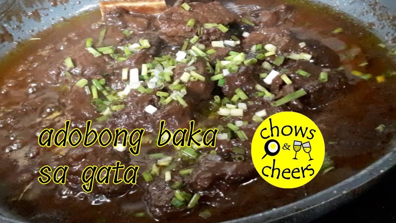 adobong baka sa gata, easy to cook - YouTube