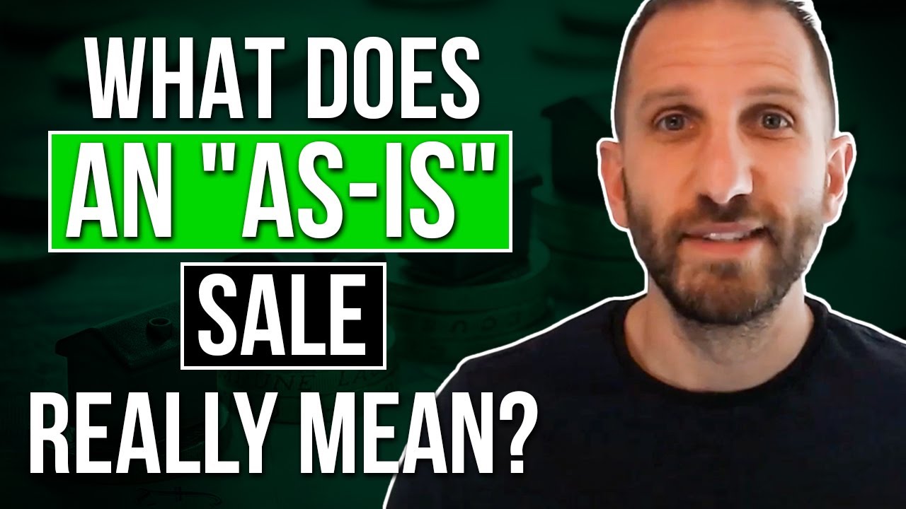 What does an "As-Is" Sale Really Mean ? | Rick B Albert - YouTube