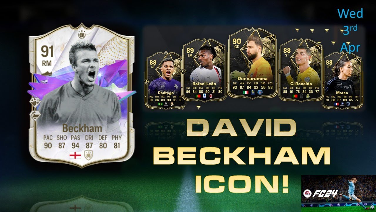 FC24 | 91 David Beckham Icon SBC! and New TOTW! - YouTube