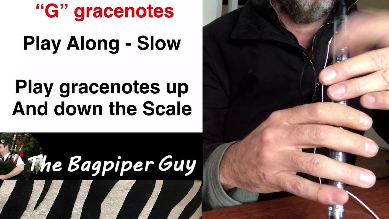 Step 2a of 10 - Learn Bagpipe "G" gracenotes - YouTube