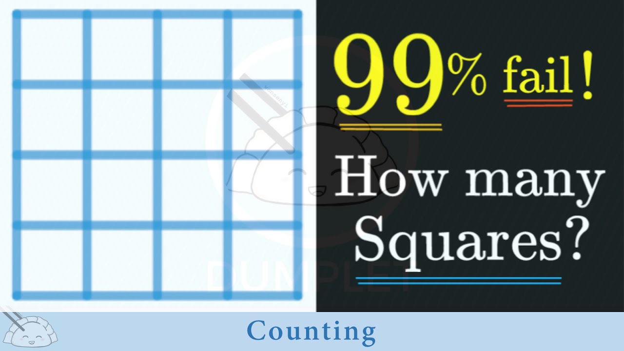 Viral Math Problem: How Many Squares? | Elementary Math / High School ...