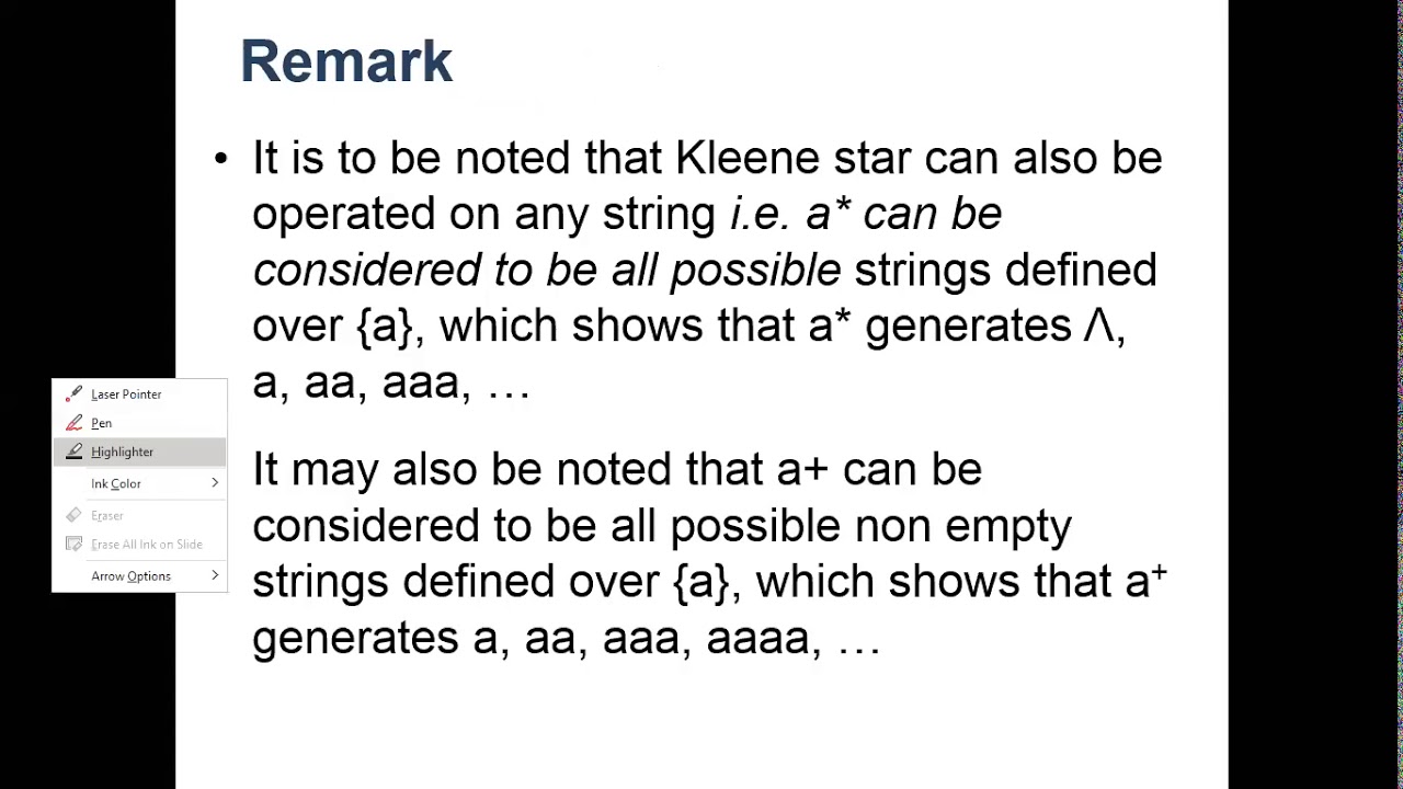 AUTO_Lec # 02_Part-III_Klene Star Closure & Plus Operators, Recursive ...