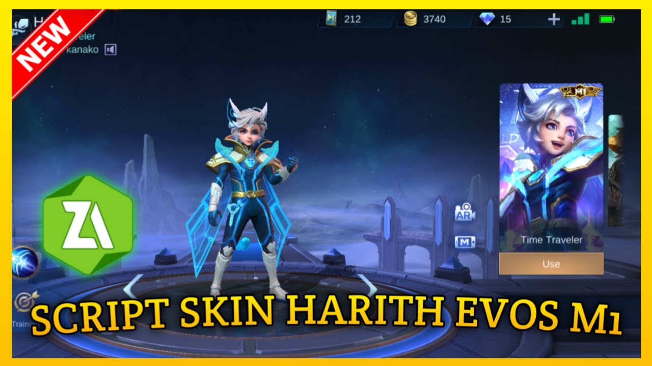 NEW SCRIPT SKIN HARITH EVOS M1 FULL EFFECT WITH FRAME - YouTube