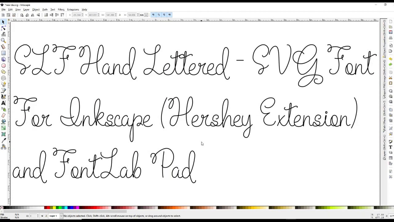 SVG Font SLF Hand Lettered - YouTube