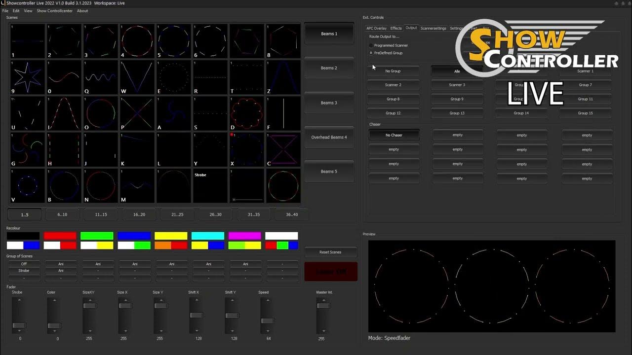 Showcontroller - professional laser show software suite - YouTube