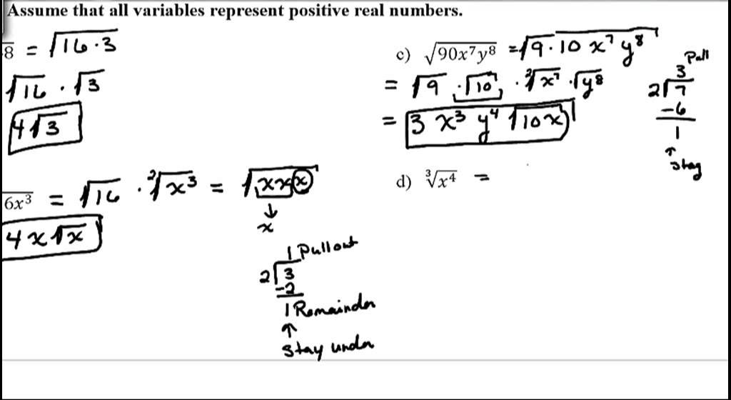 Simplifying Radical Expressions - 10.3 - YouTube