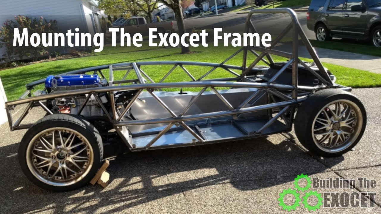 Mounting The EXOCET FRAME On The Mazda Miata Donor. (Part 27) - YouTube