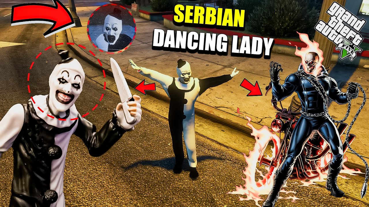 SERBIAN DANCING LADY Fight with GHOST RIDER For Best Horror Bike in GTA ...