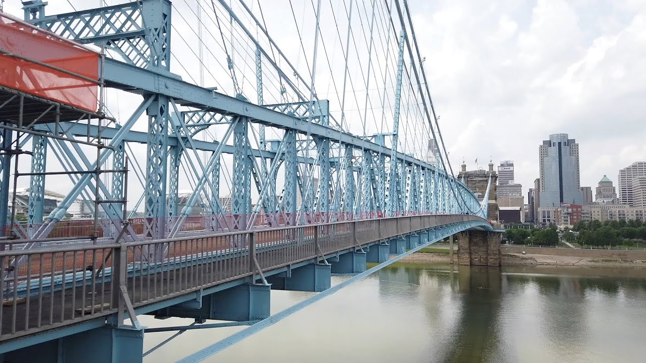 Cincinnati, Ohio & Covington, Kentucky - John A. Roebling Suspension ...